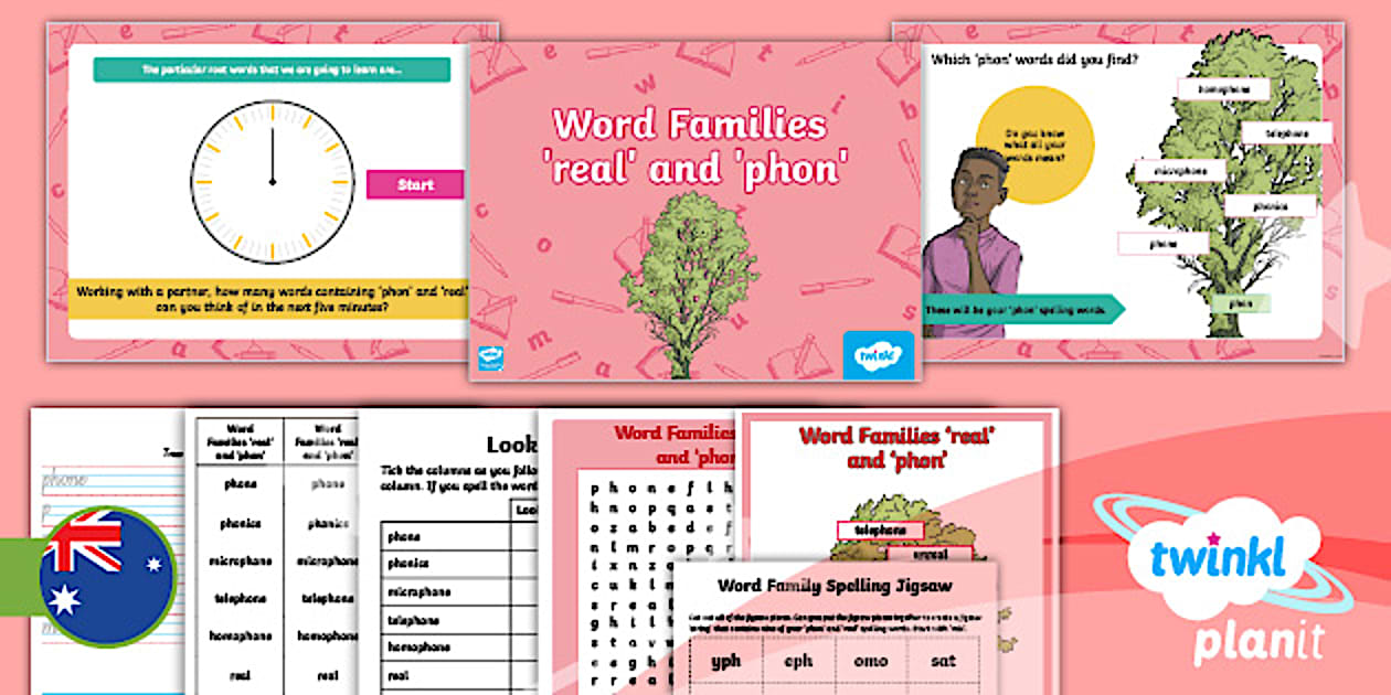 Year 4 Spelling: Word Families Lesson 2 (teacher made)