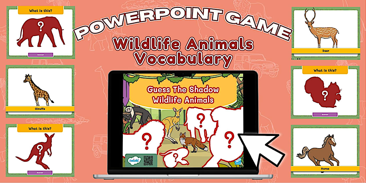 Wildlife Animals Guess The Shadow Powerpoint Game