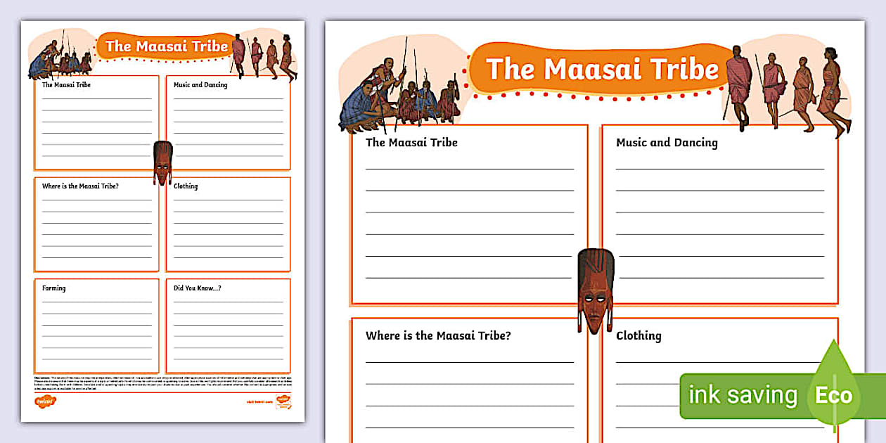 Maasai Tribe Fact File Template (Teacher-Made) - Twinkl