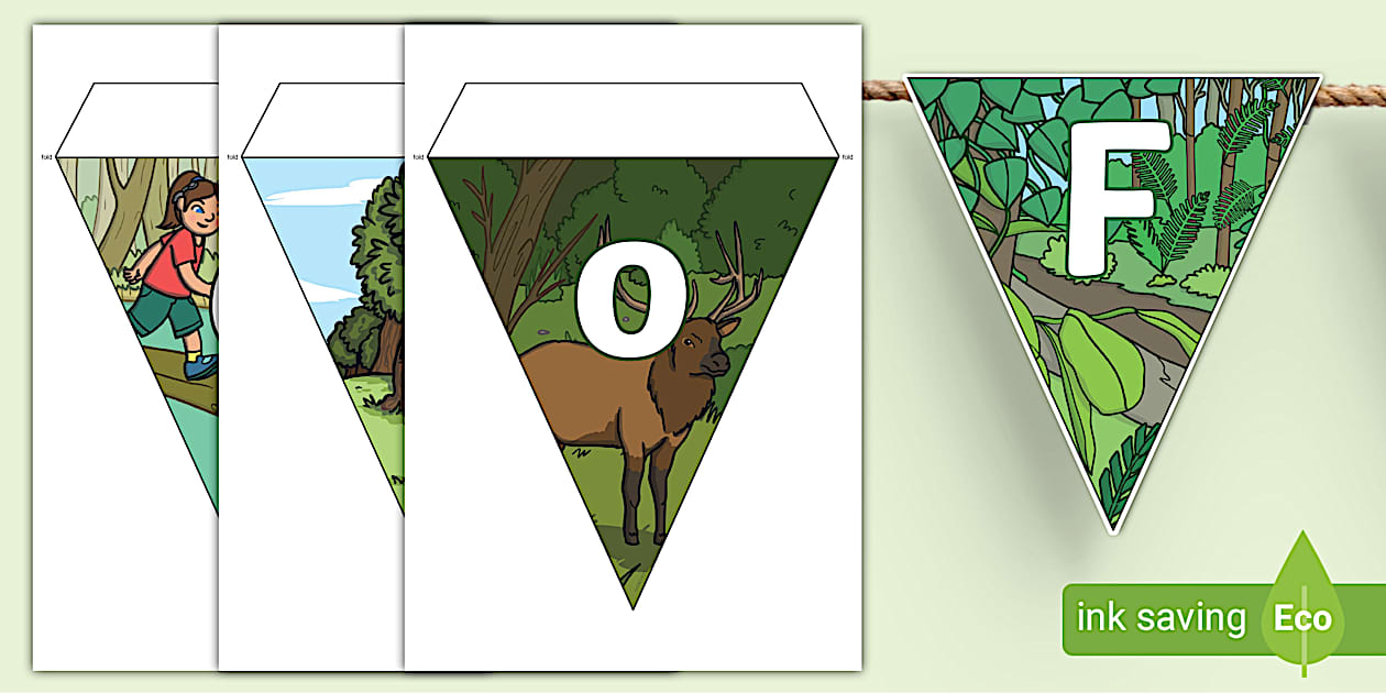 Forest School Bunting,forest school (teacher made) - Twinkl