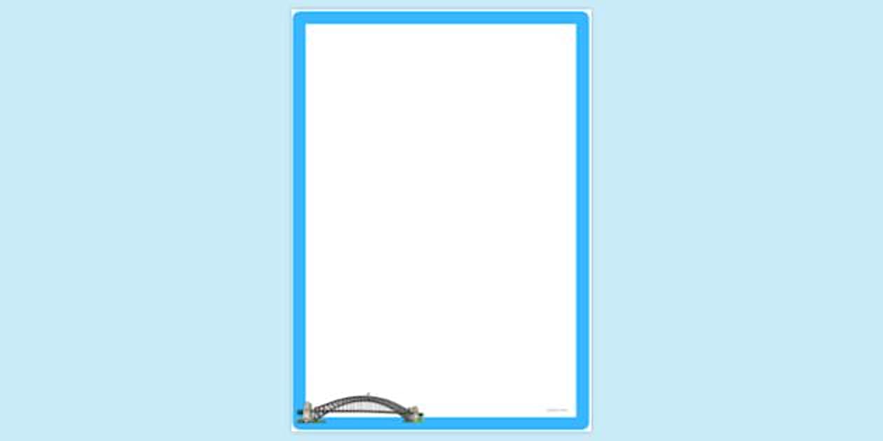 Simple Sydney Harbour Bridge Page Border | Page Borders