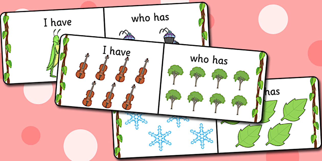 The Ant and the Grasshopper I Have Who Has Counting Activity