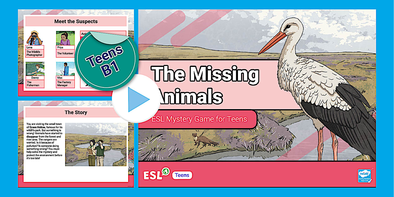 ESL Wildlife Mystery Game for Teens (Teacher-Made) - Twinkl