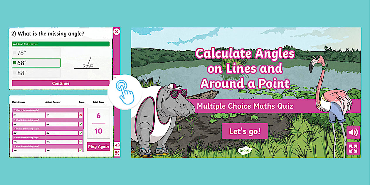 👉 Calculate Angles KS2 Maths Multiple Choice Quiz