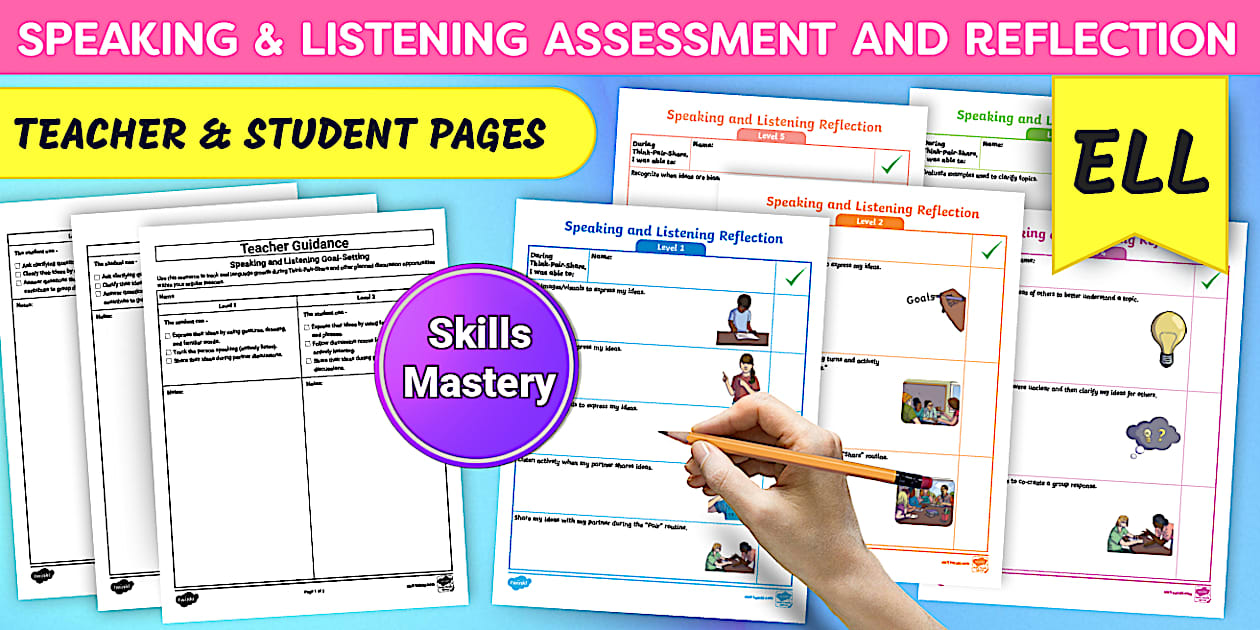 Speaking and Listening Goal-Setting and Reflection for ELL
