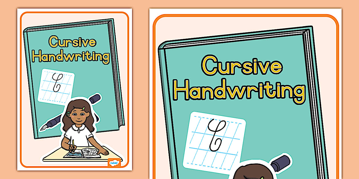 Cursive Handwriting Book Cover (teacher made) - Twinkl