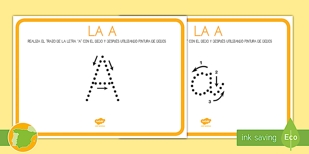Ficha de lecto: Las vocales - La A - Twinkl