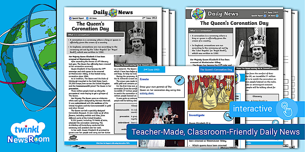 The Queen's Coronation - KS2 Reading Comprehension
