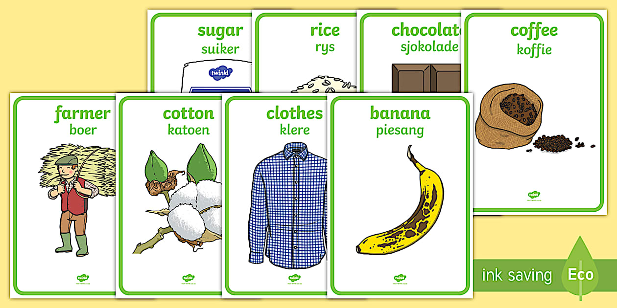 Fairtrade Display Display Posters English/Afrikaans - Twinkl