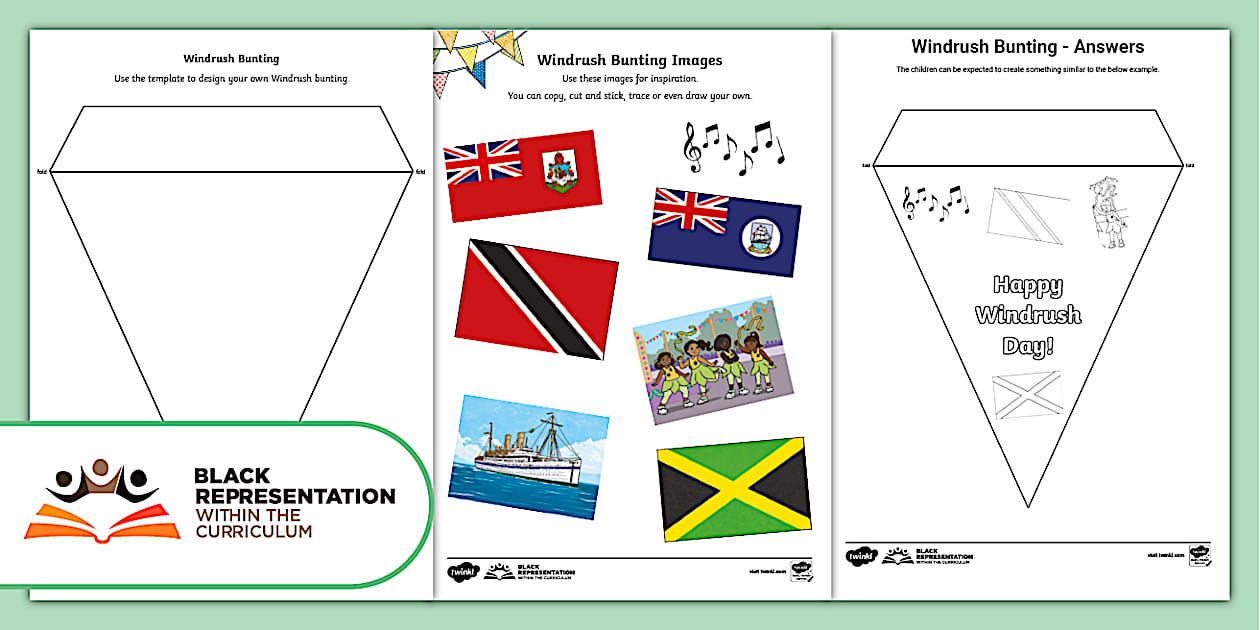 KS1 Windrush Bunting (teacher made) - Twinkl