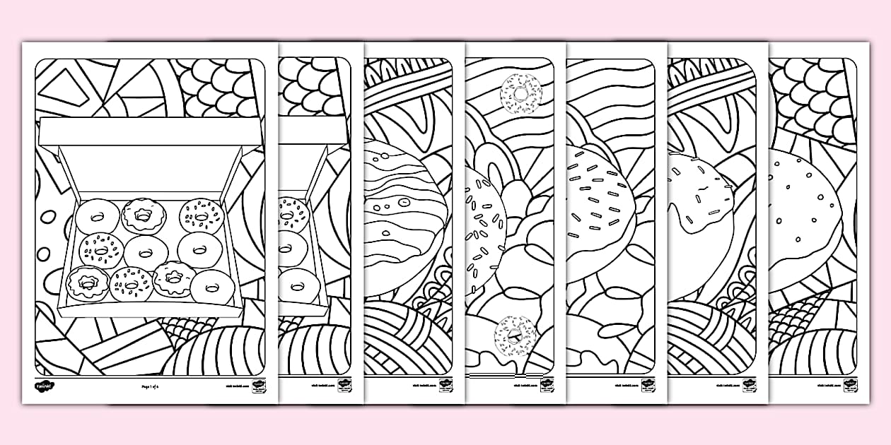 Doughnuts Mindfulness Colouring