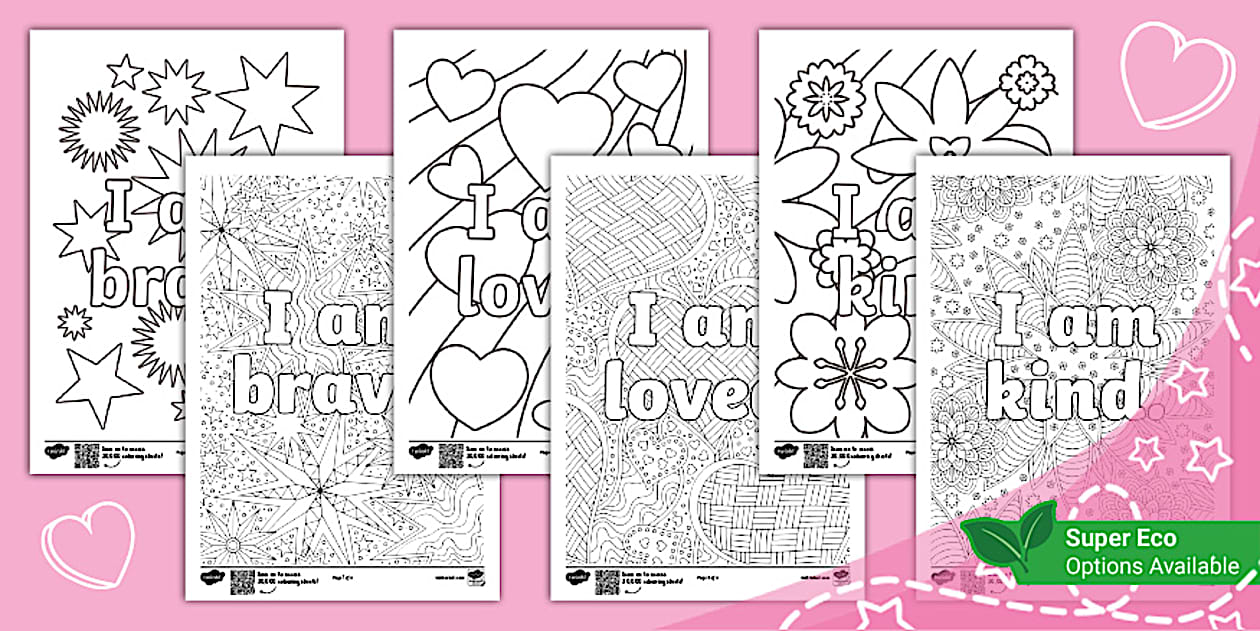FREE! - Positive Affirmations Mindfulness Colouring Sheets | Parents
