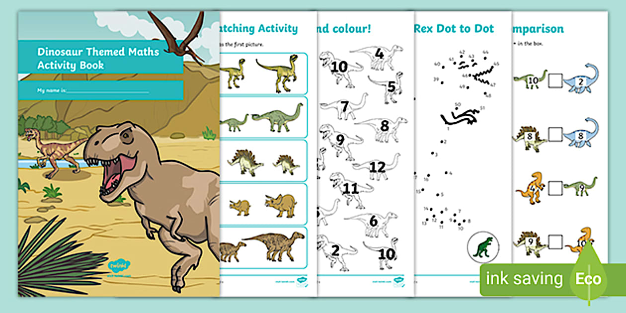 Dinosaur Maths Activities Booklet (teacher made) - Twinkl