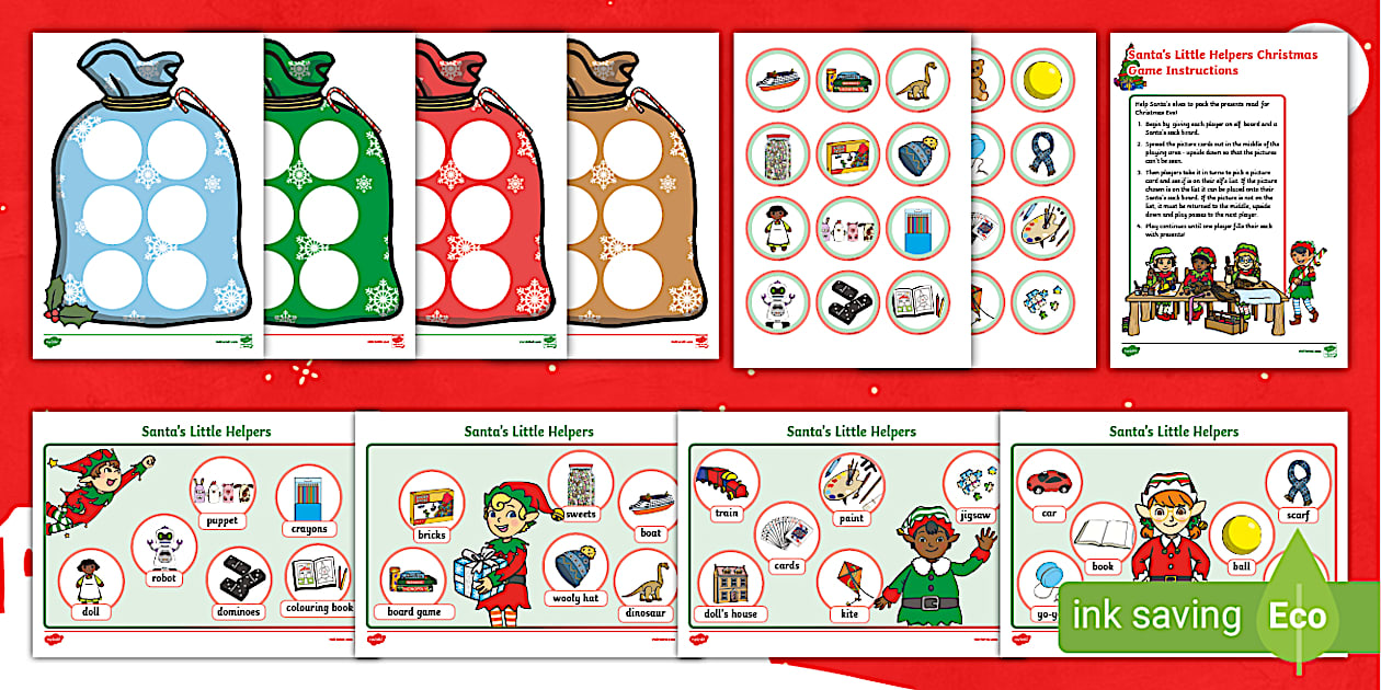 Santa's Little Helpers Christmas Game (teacher made)