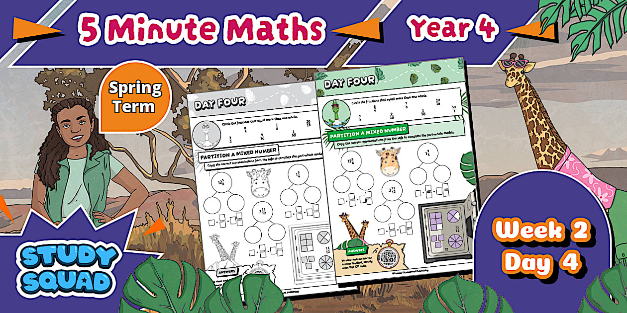 👉 Study Squad 5 Minute Maths - Year 4 Spring - Week 2 Day 4