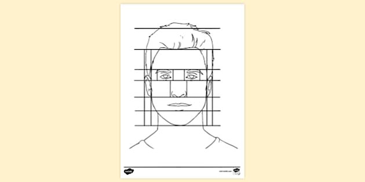 Portrait Grid Colouring Sheet | Colouring Sheets - Twinkl