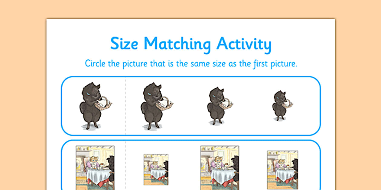 Beatrix Potter - The Tale of the Pie and the Patty-Pan Size Matching ...