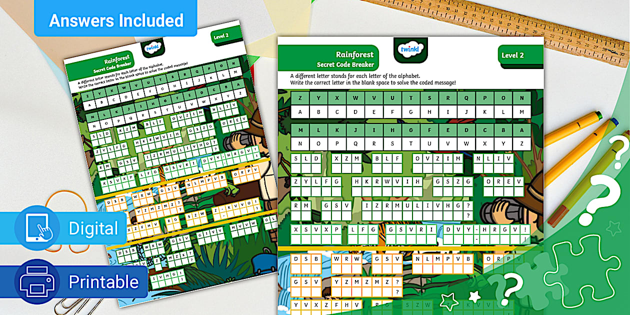 The Rainforest Secret codebreaker - L2 (teacher made)