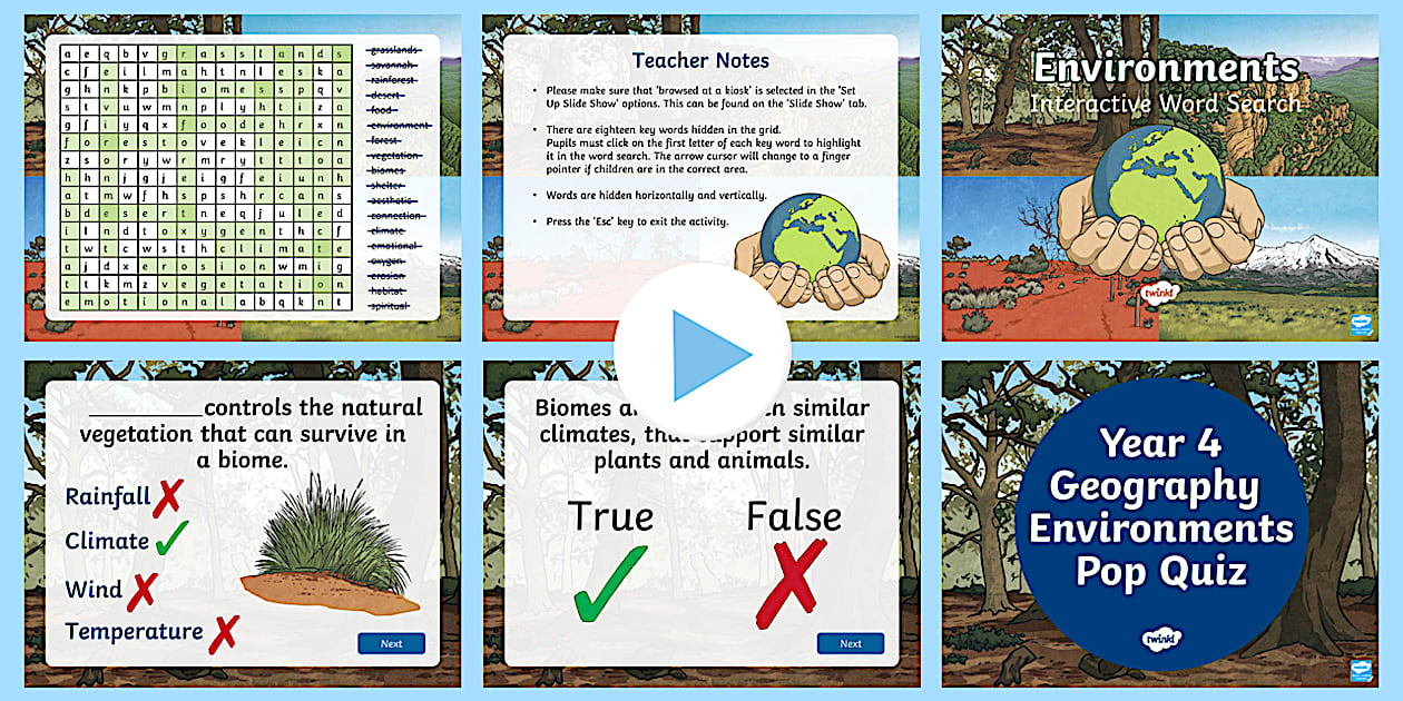 Environments Interactive Activity Pack (teacher made)