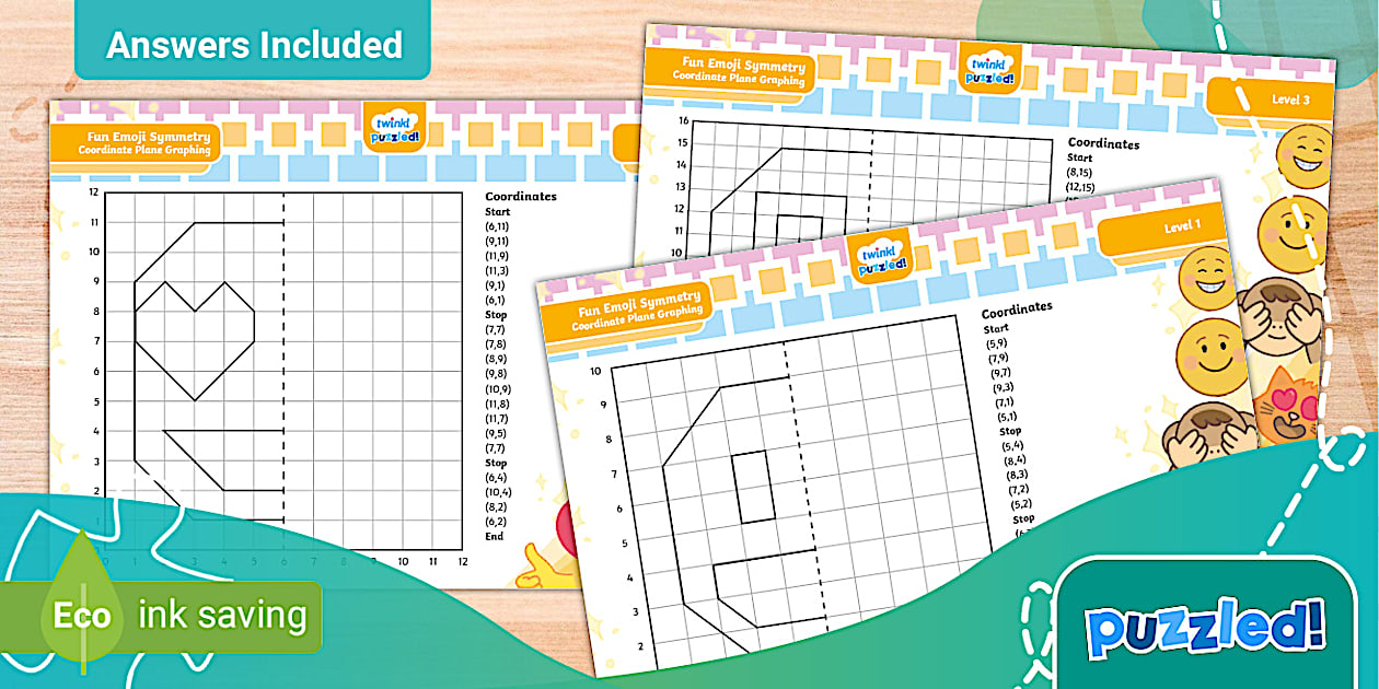 😊 Fun Emoji Symmetry Activity - Twinkl - Kids Puzzles