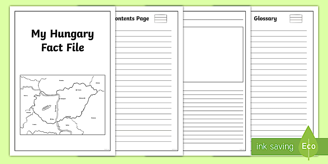 My Hungary Fact File Writing Template (teacher made)