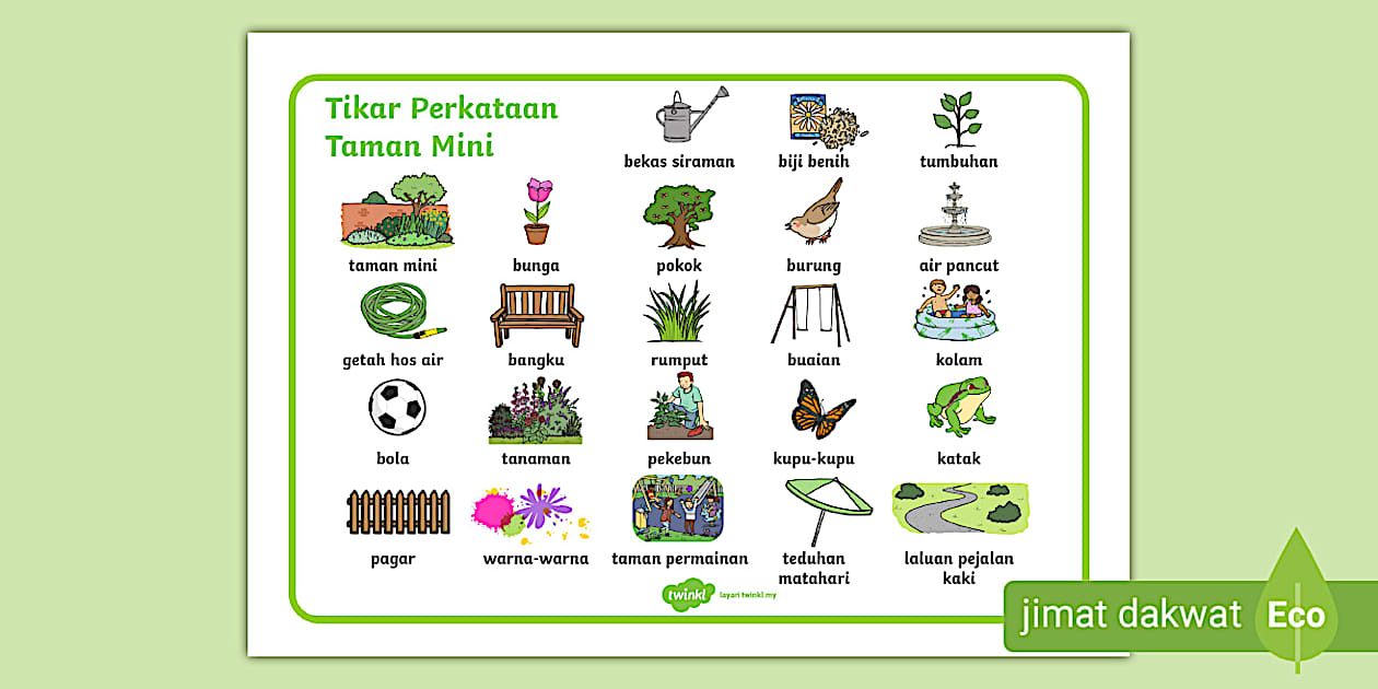 Tikar Kata - Taman Mini (Hecho por educadores) - Twinkl