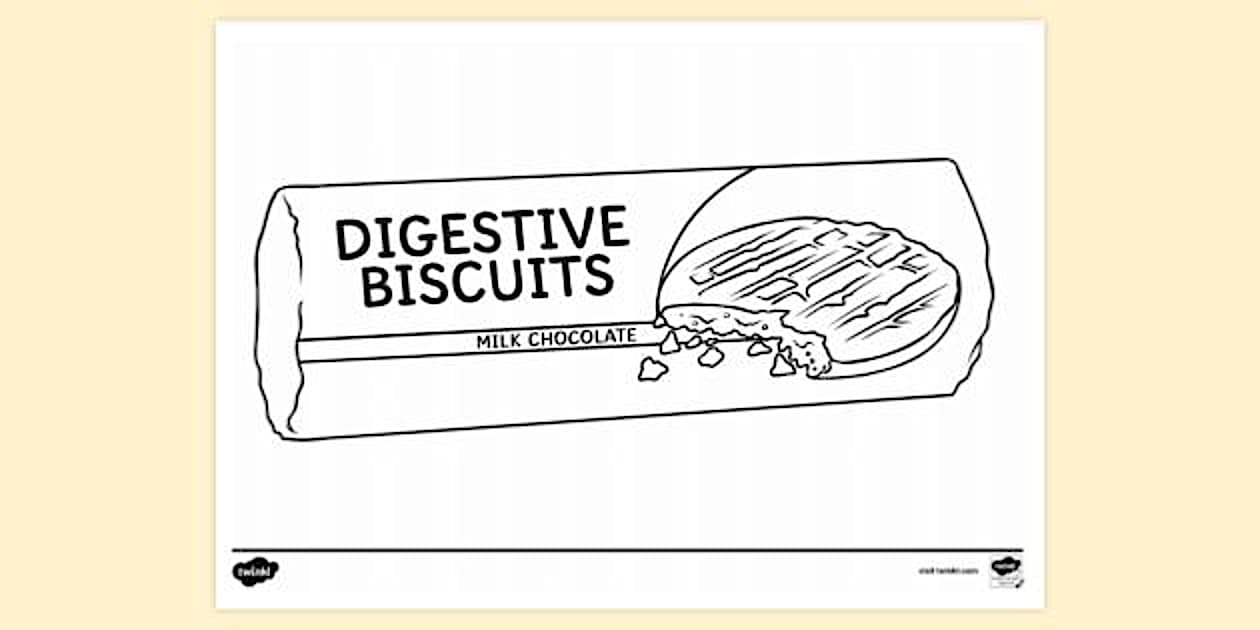 Packet of Biscuits Colouring | Colouring Sheets - Twinkl