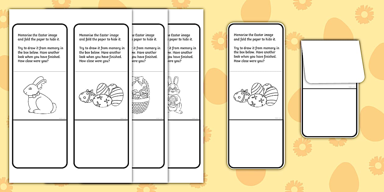 Easter Draw from Memory Activity (teacher made) - Twinkl