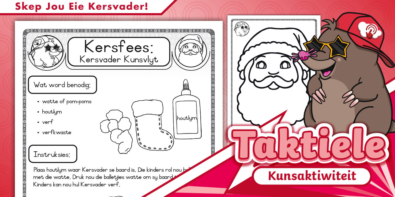 Voorskool: Kersfees – Kersvader Kunsvlytinstruksies