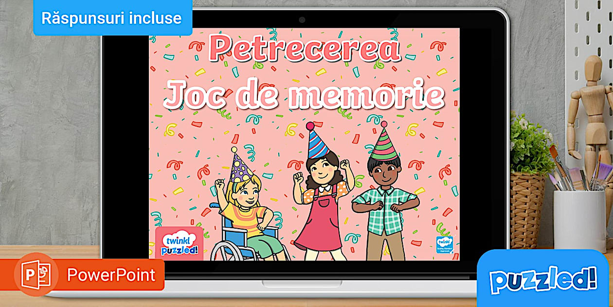 Petrecerea – Joc de memorie PowerPoint pentru preșcolari
