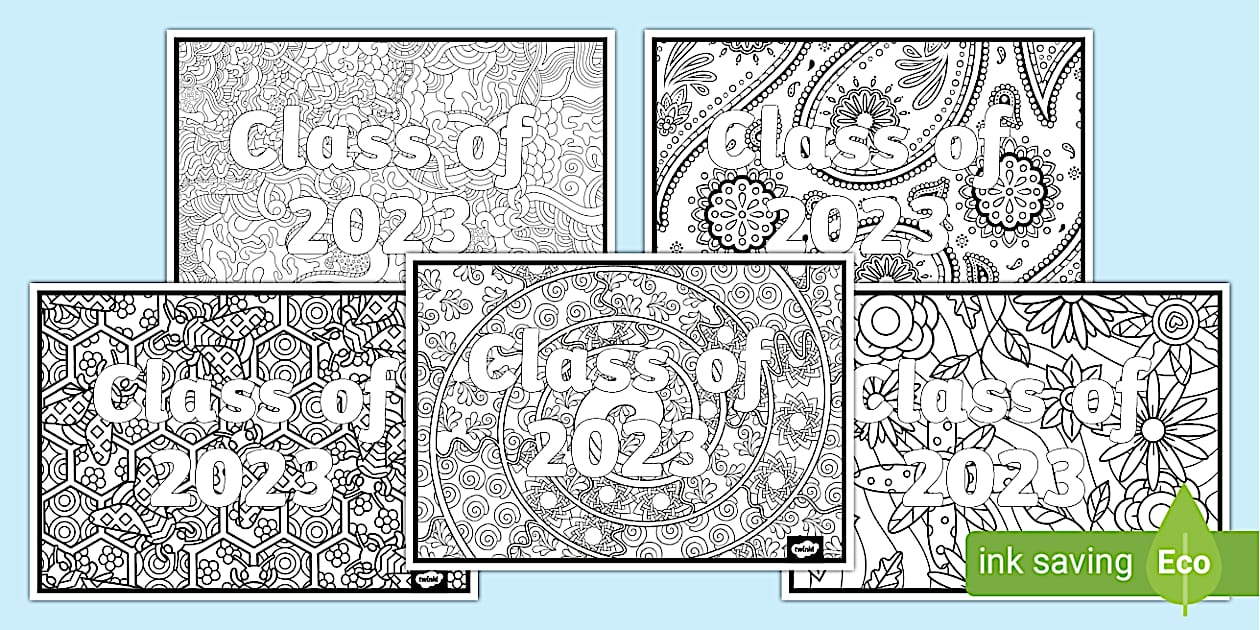 Class of 2023 Mindfulness Colouring (Teacher-Made) - Twinkl