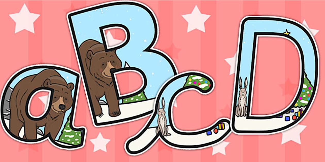 Cursive The Bear and the Hare Themed Display Lettering