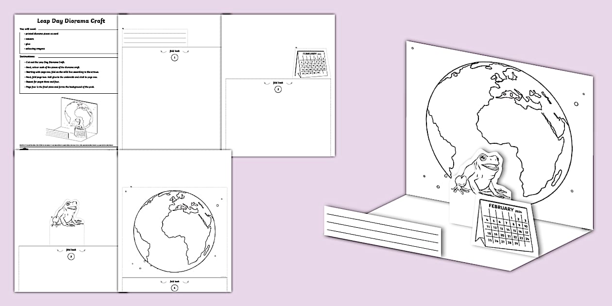 Leap Day Diorama Craft (teacher made) - Twinkl
