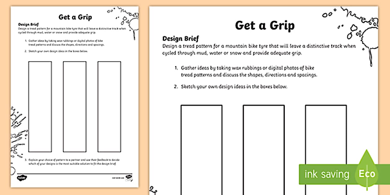 Get a Grip Tread Design Activity (teacher made) - Twinkl