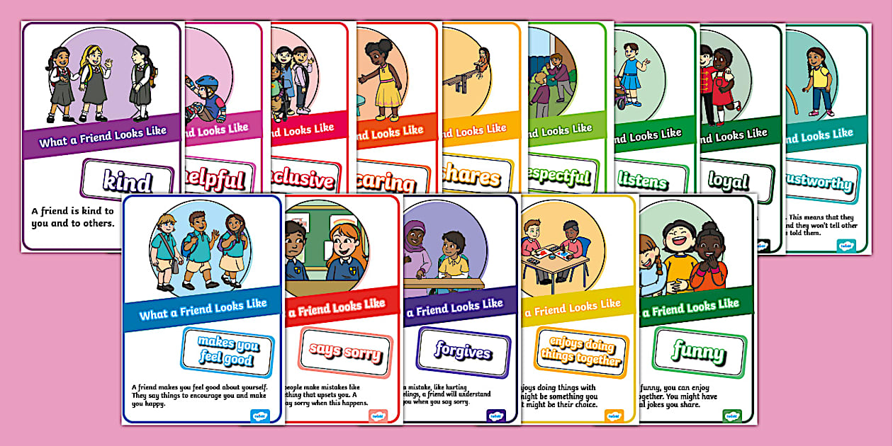 What a Friend Looks Like Inclusion Poster Set (teacher made)