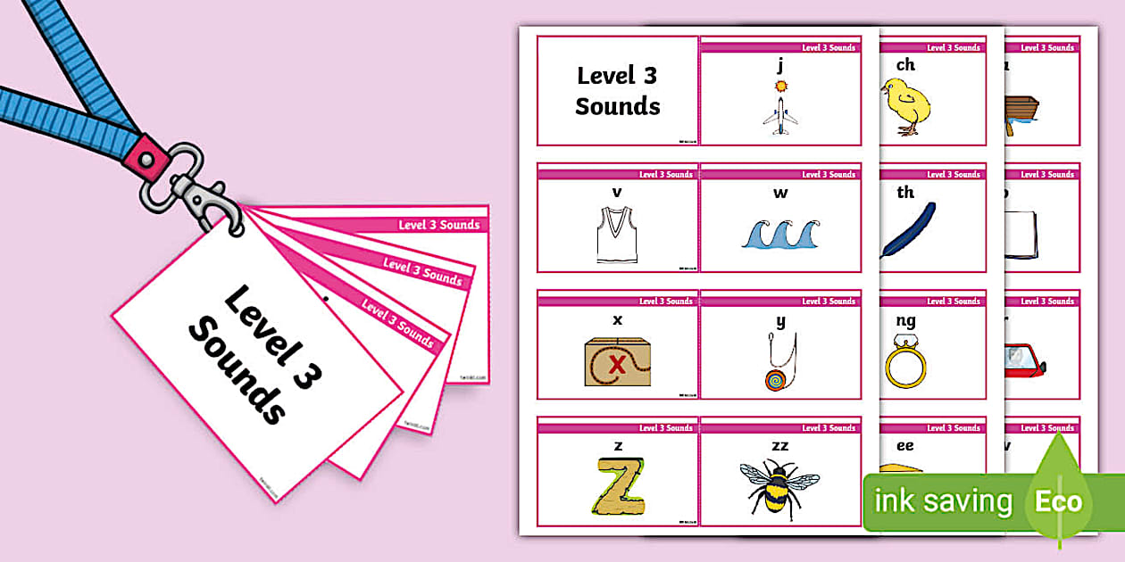 Phase 3 Phonics Sounds Lanyard-sized Cards (Teacher-Made)