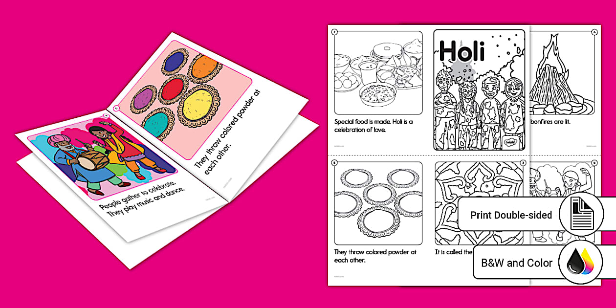 Colorful Holi Emergent Reader for Kindergarten | Twinkl USA