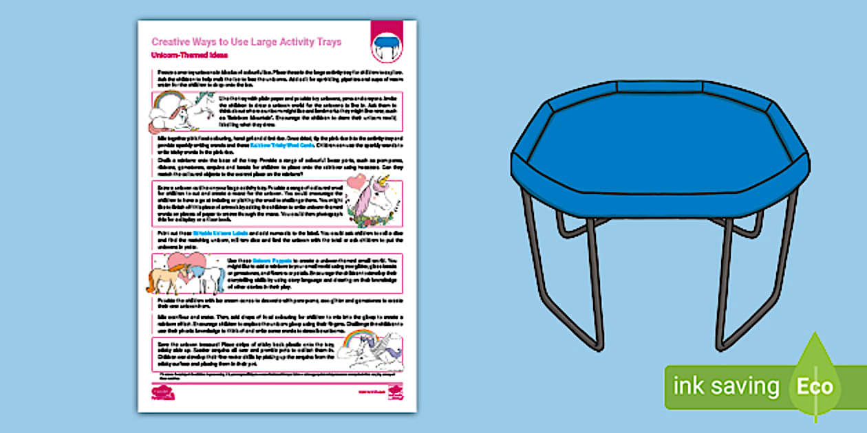 EYFS Activity Tray Unicorn-Themed Ideas - Twinkl