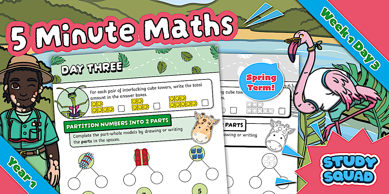 👉 Study Squad 5 Minute Maths - Year 1 Spring - Week 1 Day 3