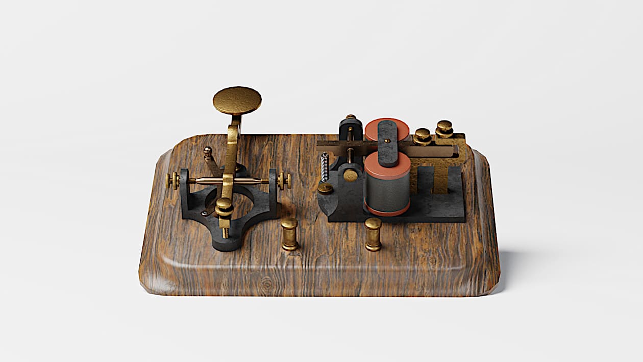 3D Model: Second World War - Morse Code Machine - Twinkl