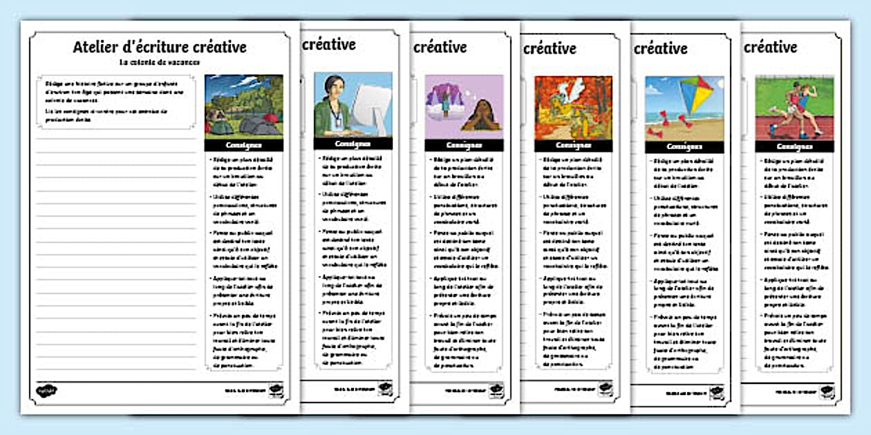 Ateliers d'écriture créative 8-11 ans (teacher made)