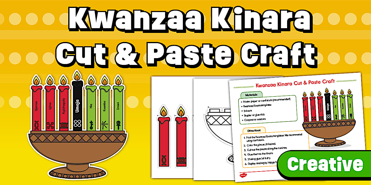 Kwanzaa Kinara Cut and Paste Craft