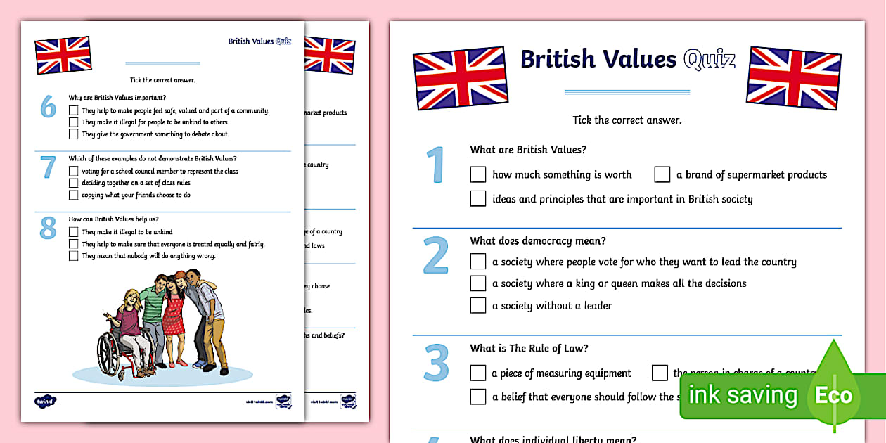 British Values Quiz (teacher made) - Twinkl