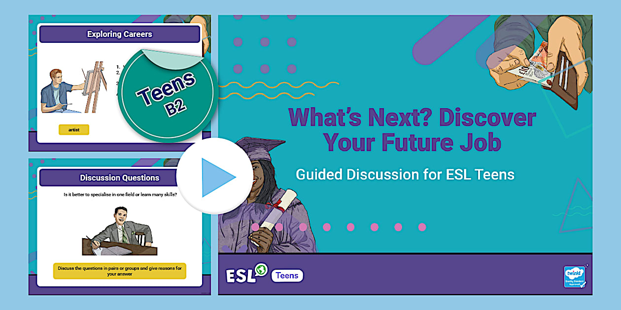 ESL Future Job Discussion PPT (teacher made) - Twinkl