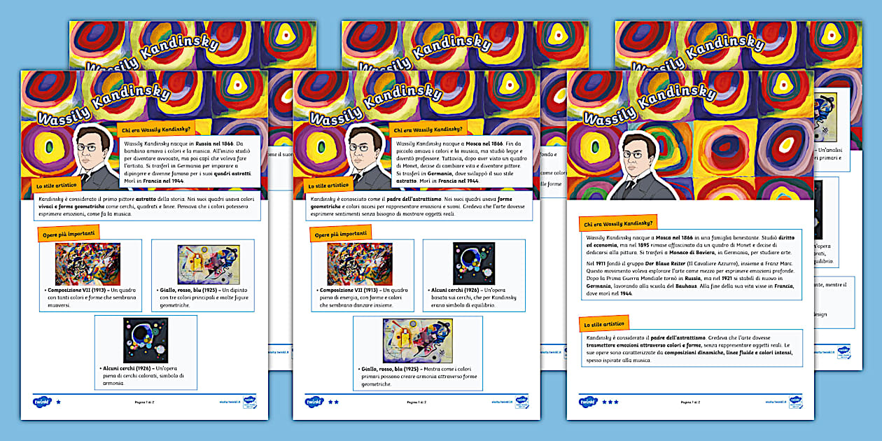 Wassily Kandinsky - Fact File differenziato (teacher made)