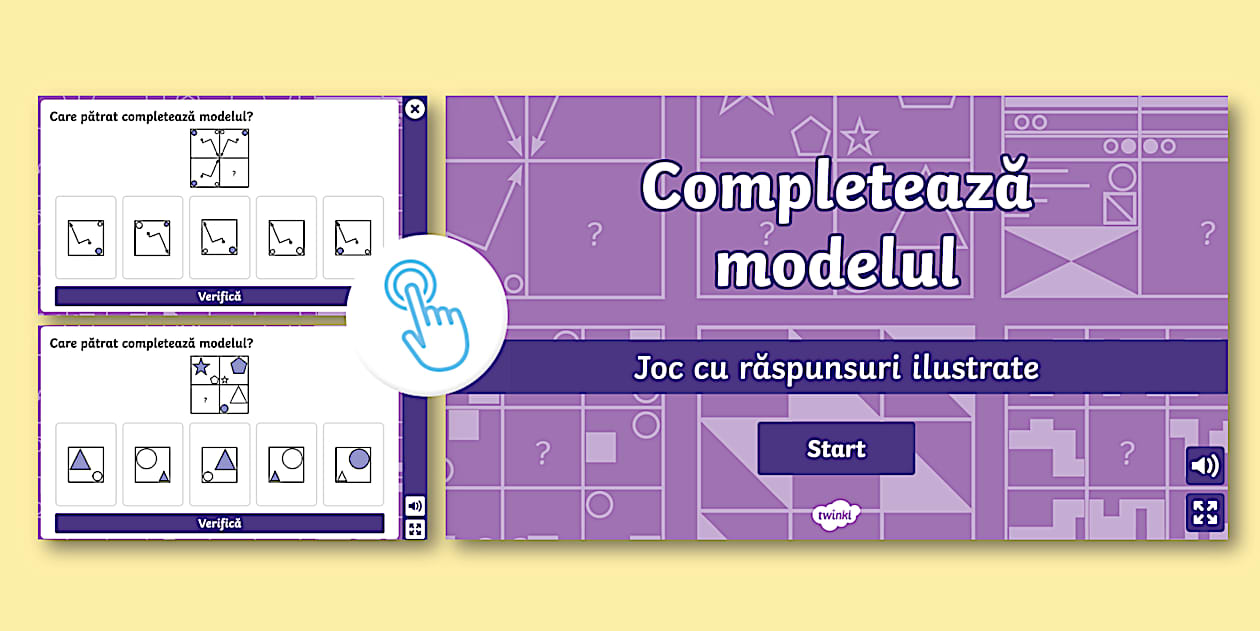 Completează modelul – Joc online de dezvoltare a logicii