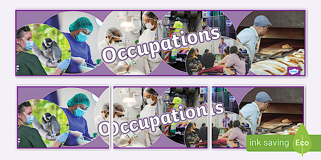 Occupations Photo Display Banner (teacher made) - Twinkl