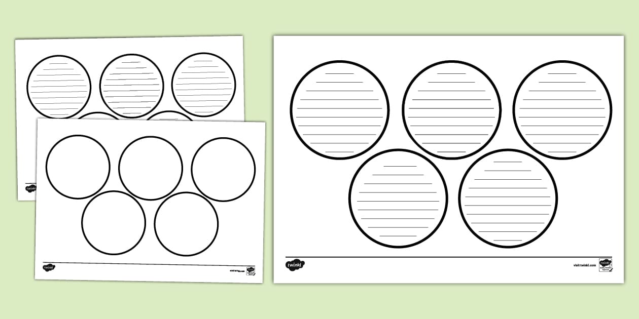 Circles Writing Template (teacher made) - Twinkl