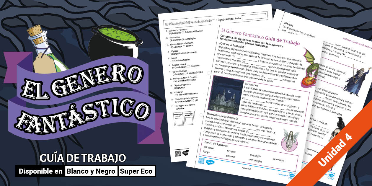 Guía de Trabajo | Género Fantástico | 8° Básico | Lengua