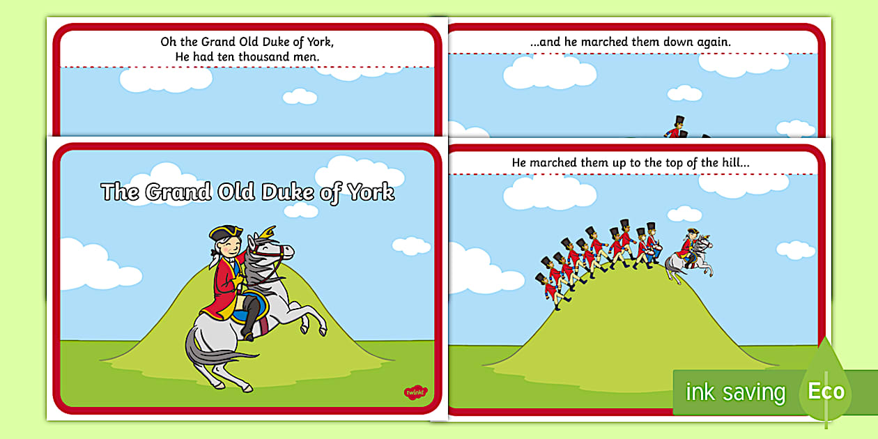 The Grand Old Duke of York Sequencing (teacher made)